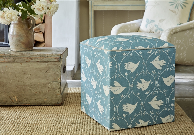 Upholstered foot stools UK | Fabric footstools - Vanessa Arbuthnott