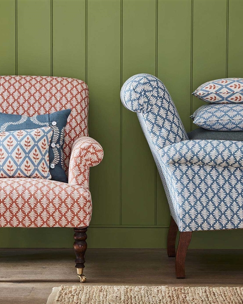 Upholstered Chairs & Armchairs in Patterned Designer Fabrics